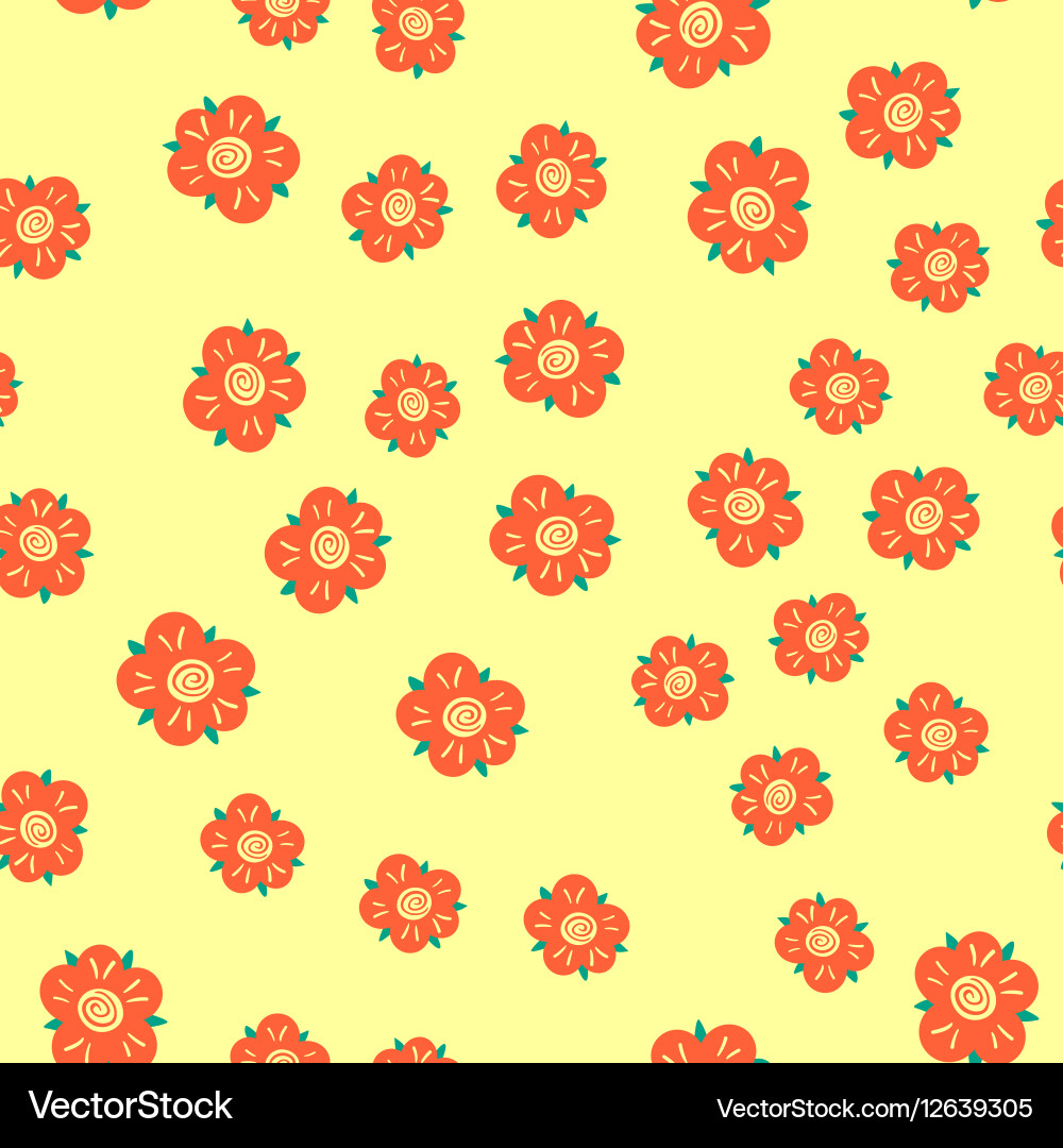 Seamless flower pattern Royalty Free Vector Image