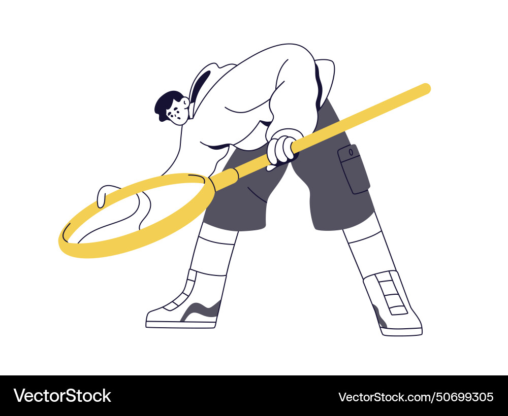 Searching with magnifying glass lens research Vector Image