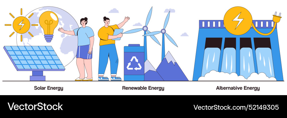 Solar energy renewable and alternative Royalty Free Vector