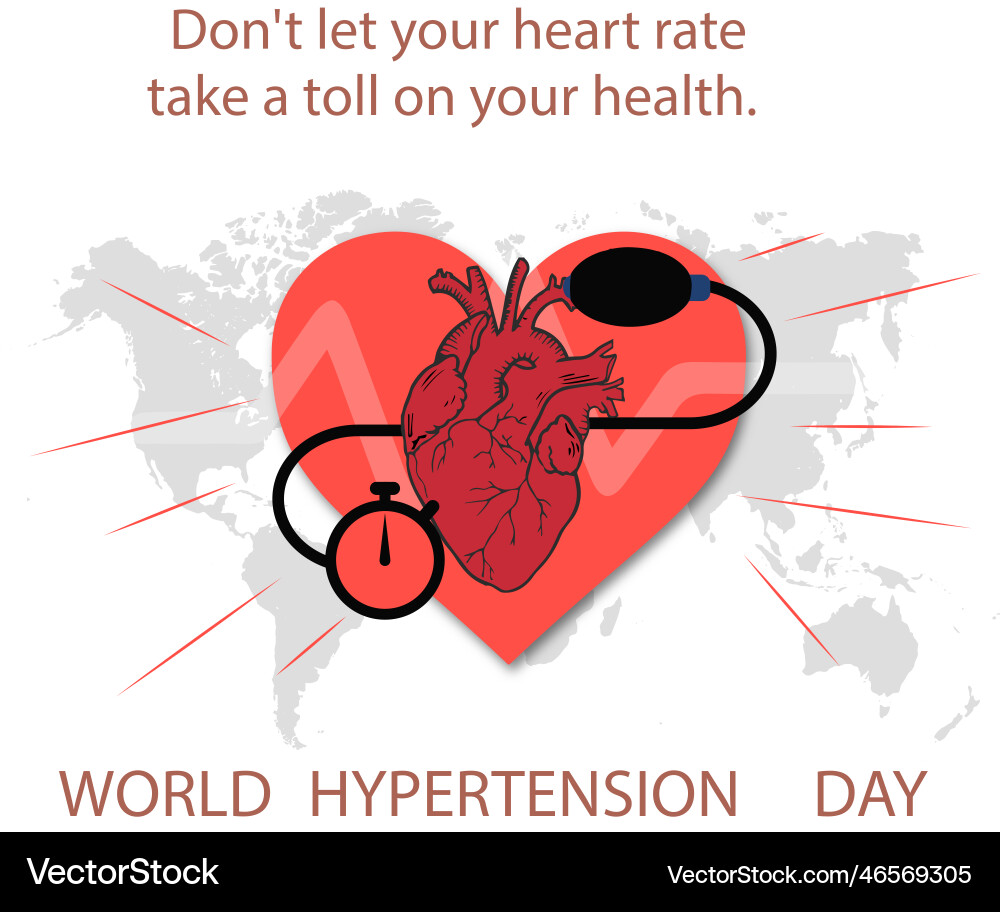 World hypertension day post design Royalty Free Vector Image