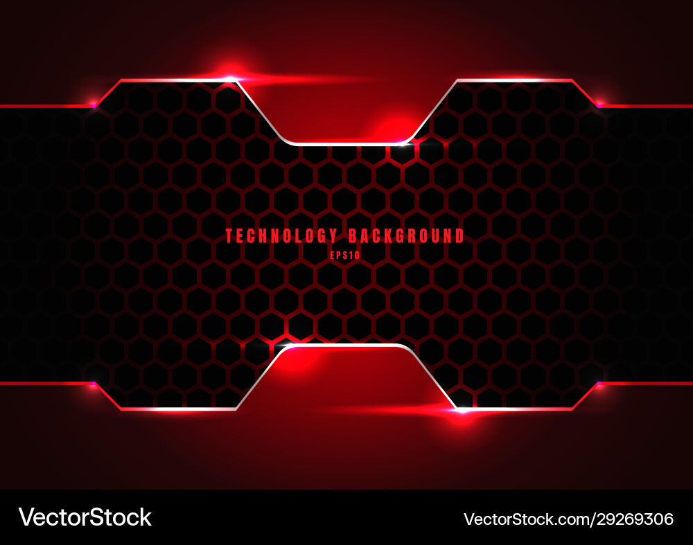 Abstract black and red metallic frame Royalty Free Vector