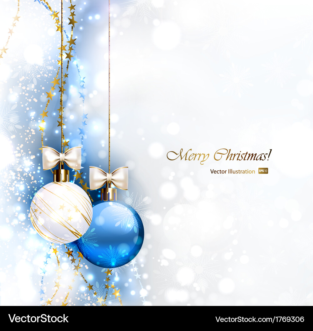 Blue christmas Royalty Free Vector Image - VectorStock