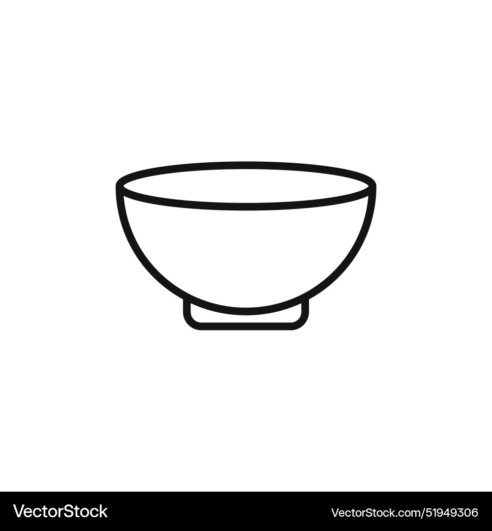Bowl logo sign outline Royalty Free Vector Image