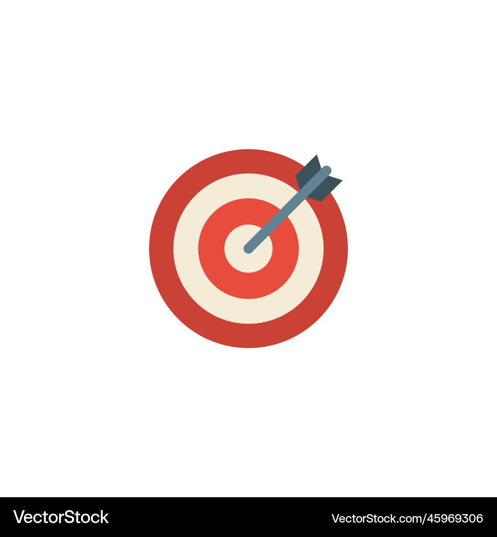 Goal creative icon flat from success icons Vector Image