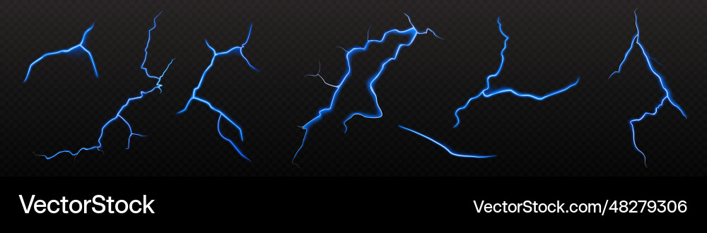 Lightning electric effect light thunder Royalty Free Vector