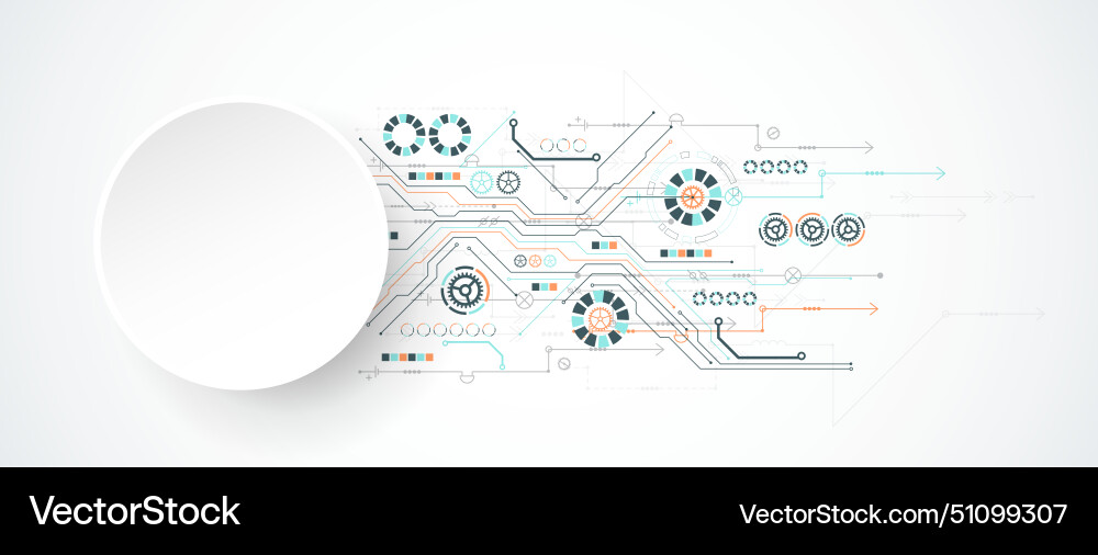 Abstract background on a technological theme Vector Image