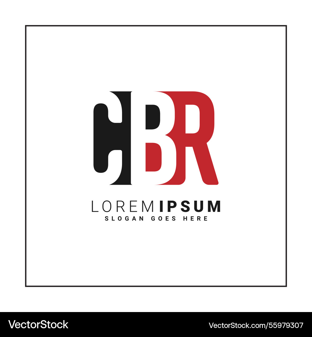Cbr initial letter logo - simple monogram Vector Image