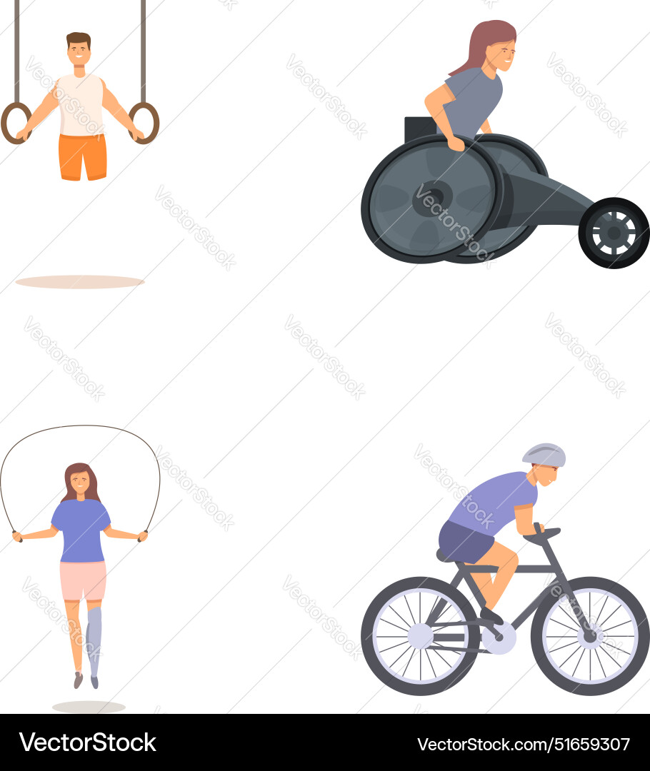 Diverse set of people engaging in different Vector Image