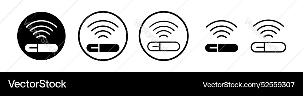 Dog microchip icon set on white background Vector Image