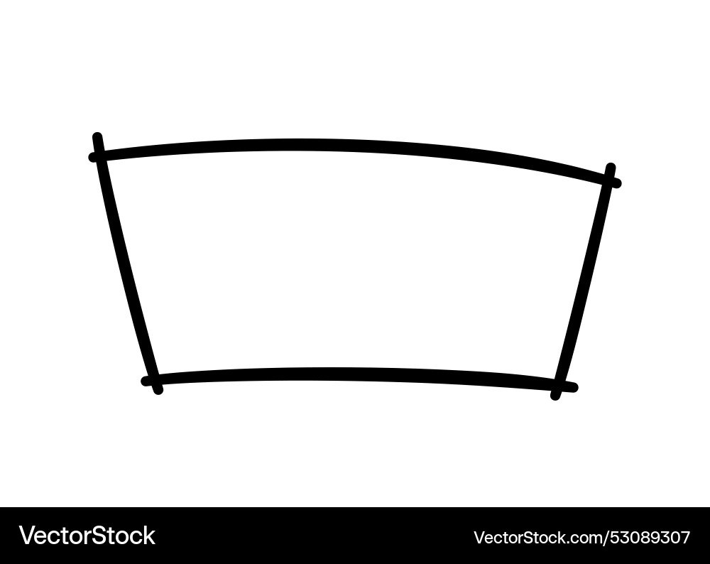 Free hand drawn rectangle frame doodle Royalty Free Vector
