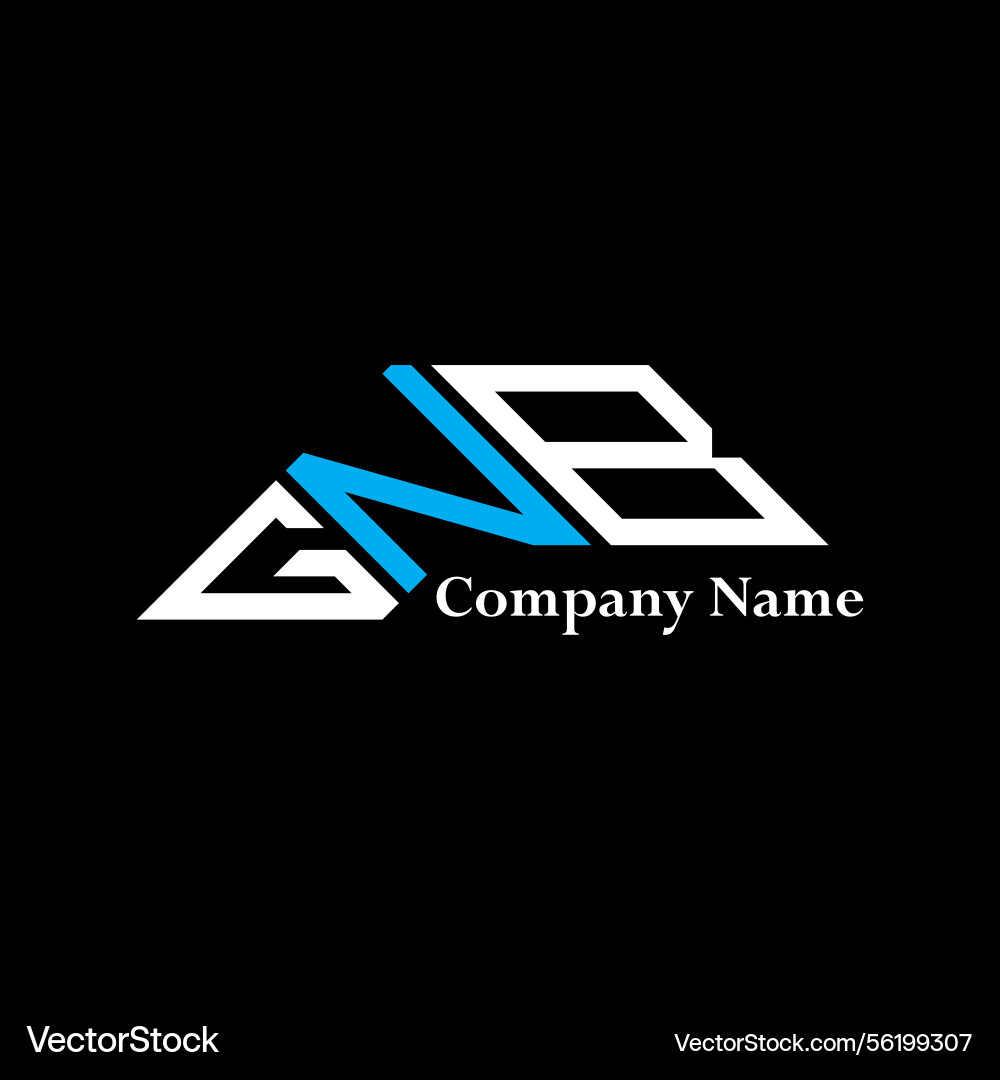 Gnb logo design simple and modern – Royalty-Free Vector | VectorStock