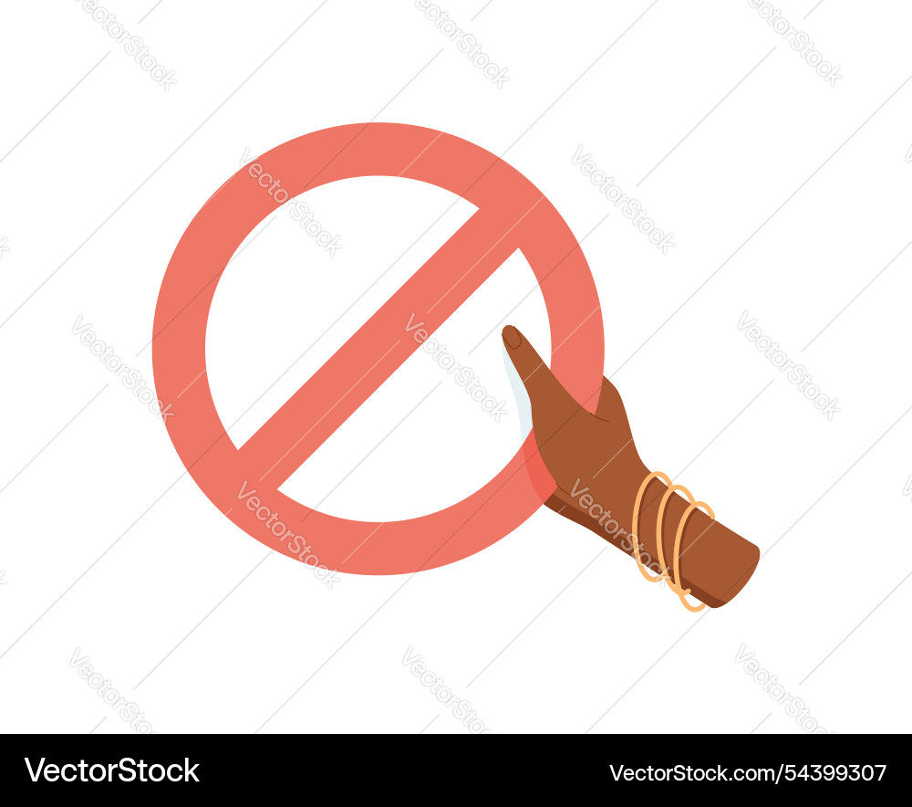 Hand holds protest sign Royalty Free Vector Image