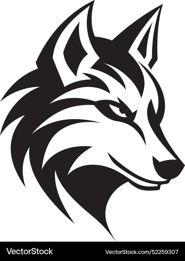 Inky pack artistic black wolf depictionsobsidian Vector Image