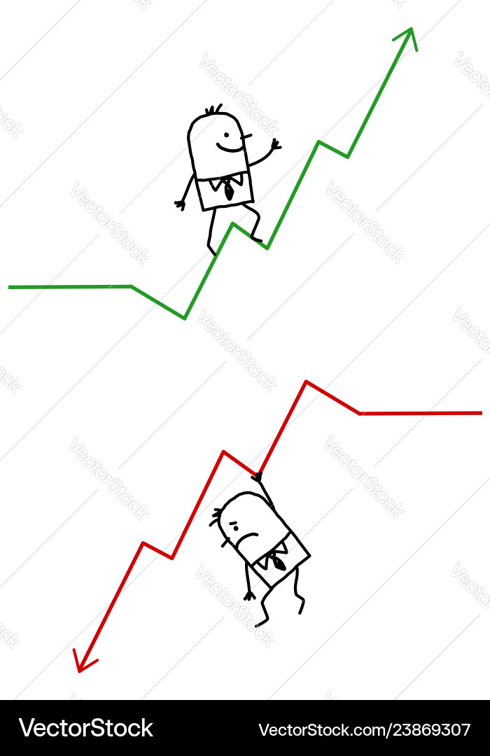 Money Loss and Gain Cartoon Royalty Free Vector Image