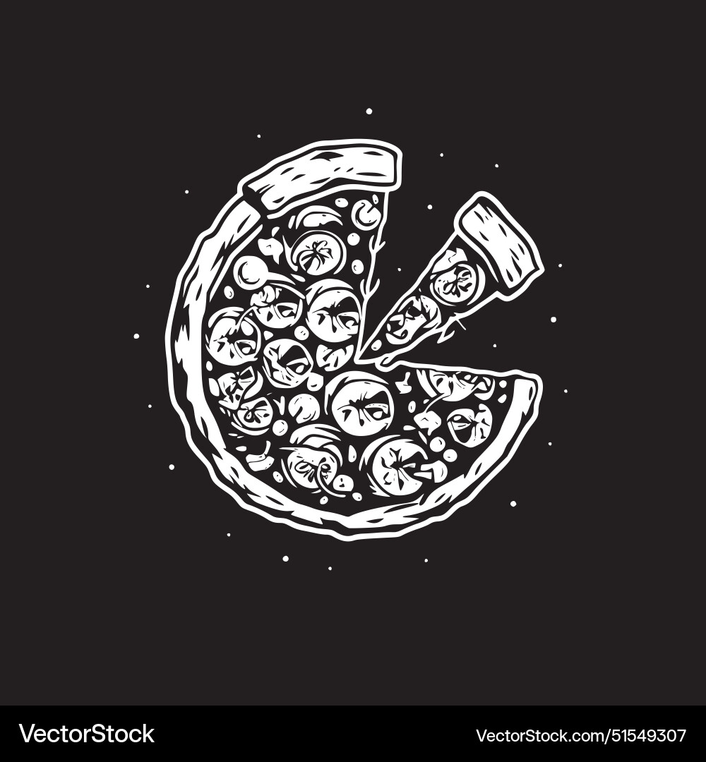Pizza Minimalist And Simple Silhouette Vector Image