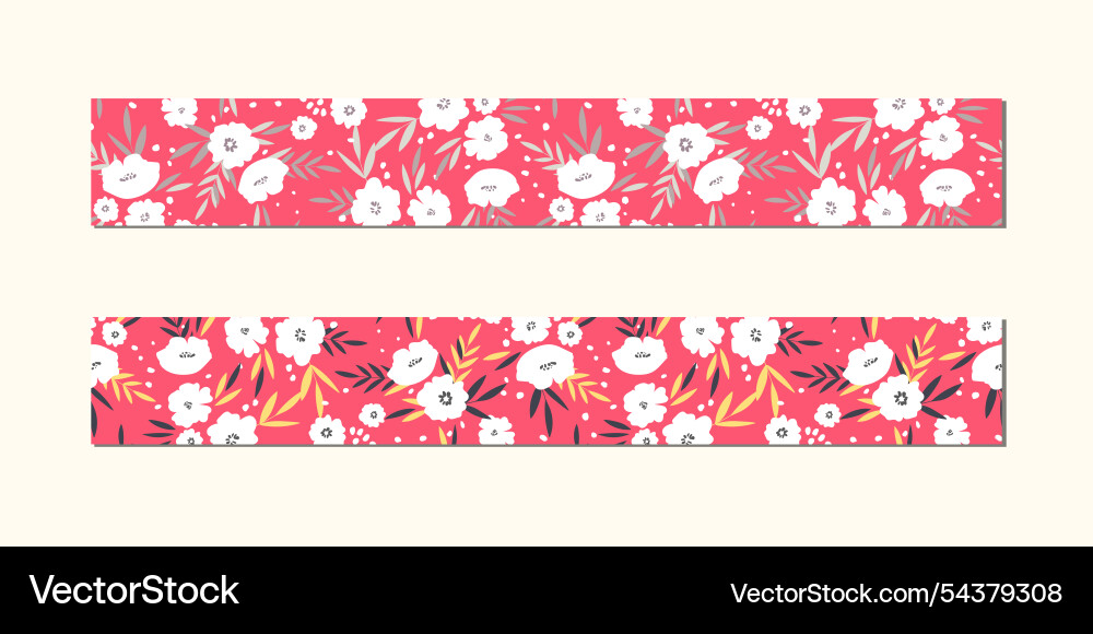 A set of decorative ribbon Royalty Free Vector Image