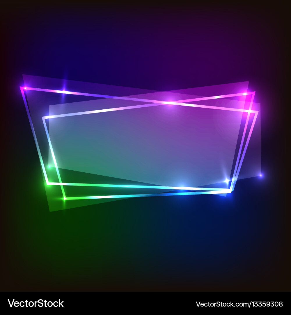 Abstract colorful banner neon background Vector Image