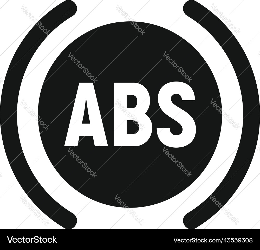 Car abs icon simple engine service Royalty Free Vector Image