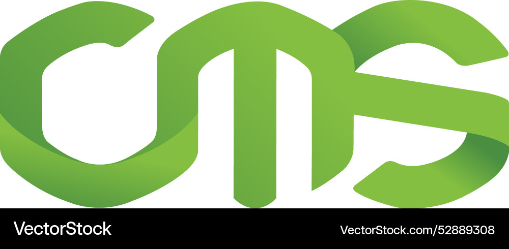 Cms letter logo design template Royalty Free Vector Image