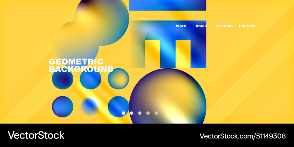 Colorful geometric pattern with blue and yellow Vector Image