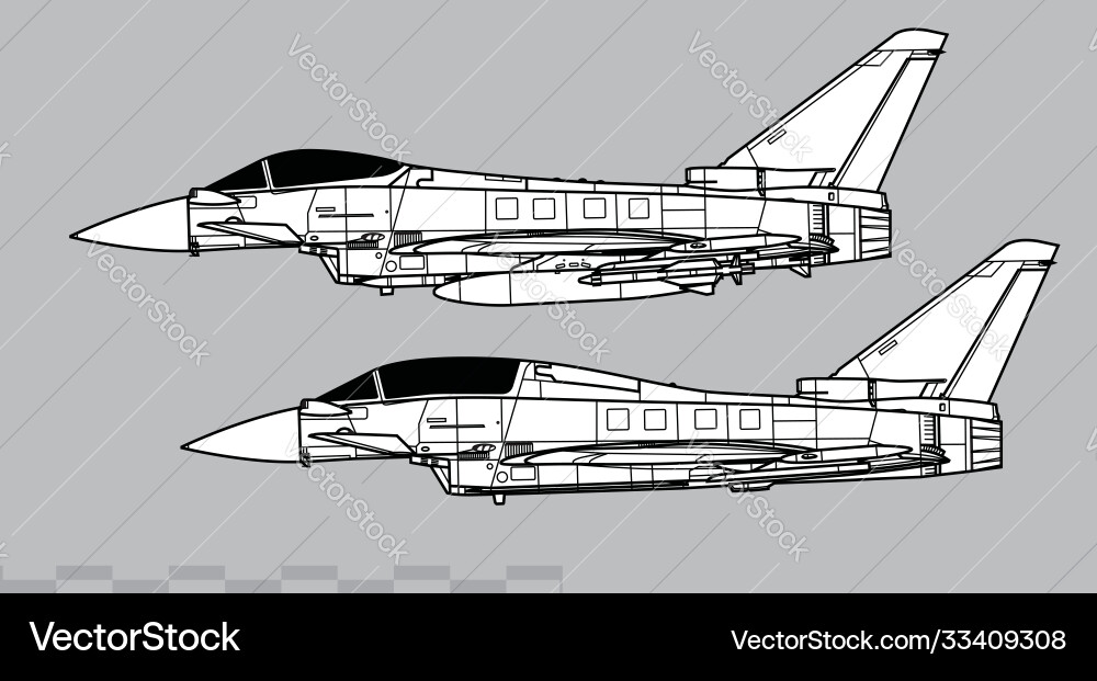 Eurofighter typhoon modern multirole fighter Vector Image
