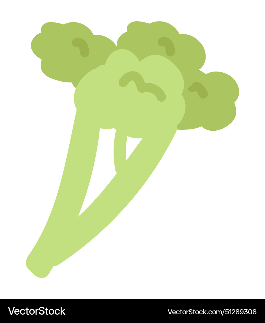 Green broccoli in flat design healthy organic Vector Image