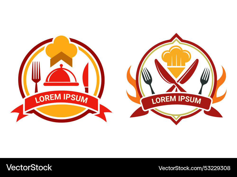 Restaurant logo customizable Royalty Free Vector Image