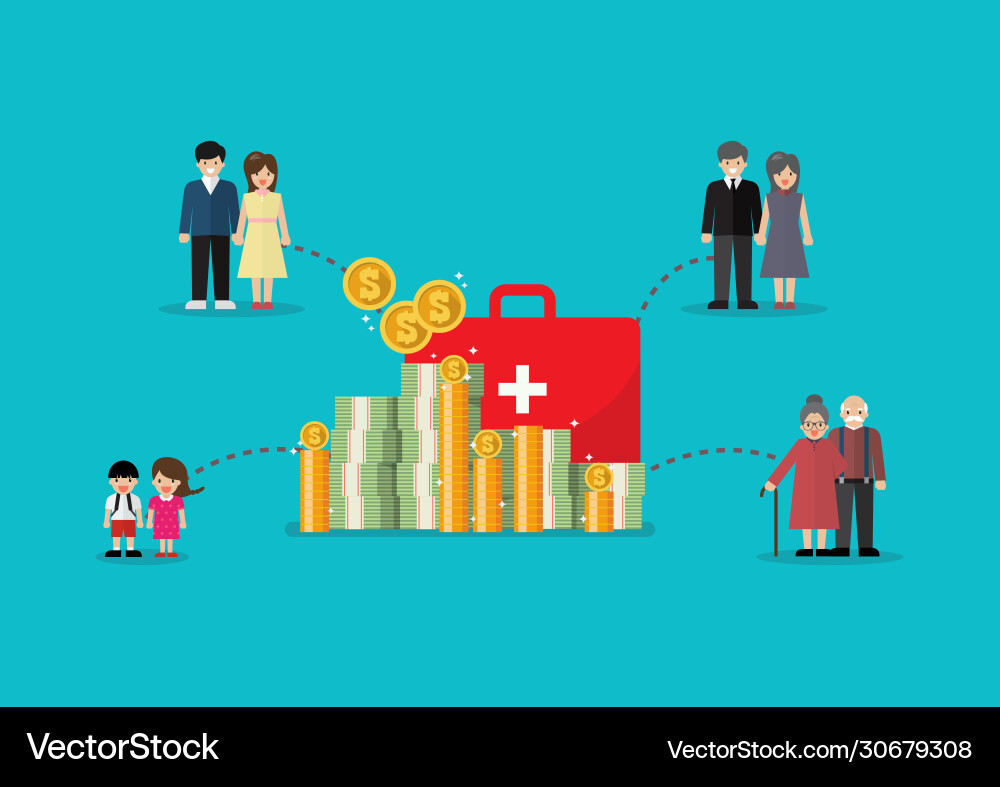 Social welfare concept Royalty Free Vector Image