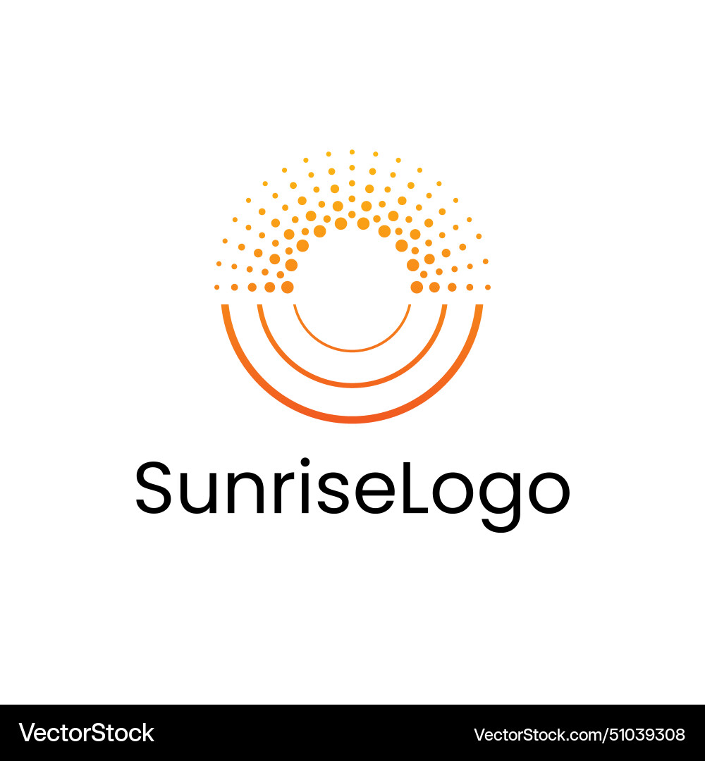 Solar sunrise happy morning logo Royalty Free Vector Image