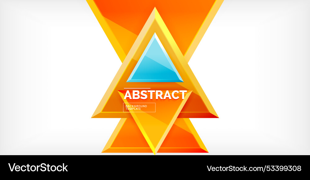 Triangle glass shapes geometric abstract Vector Image