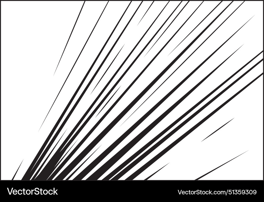 Anime and manga speed action lines frame Vector Image