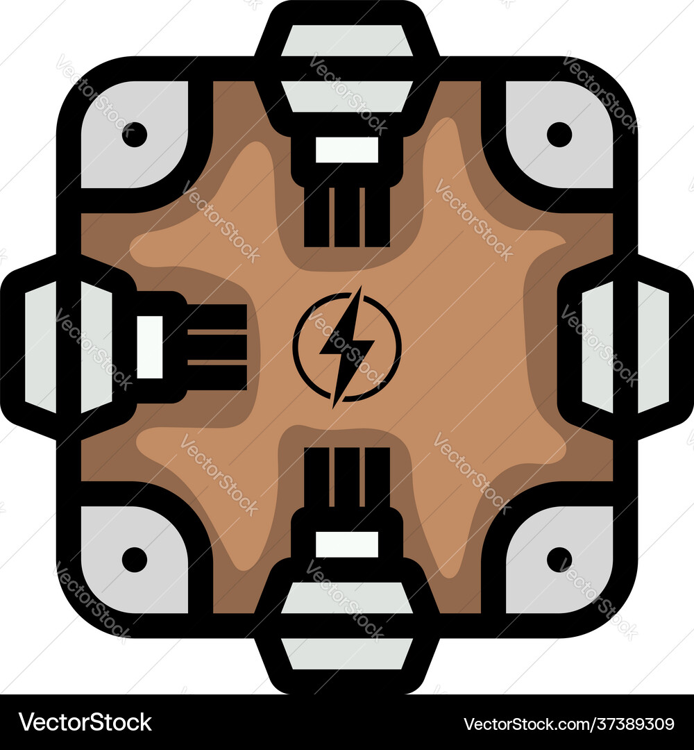 Electrical junction box icon Royalty Free Vector Image