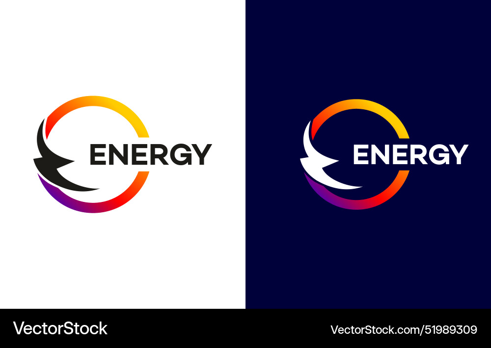 Energy logo template design Royalty Free Vector Image