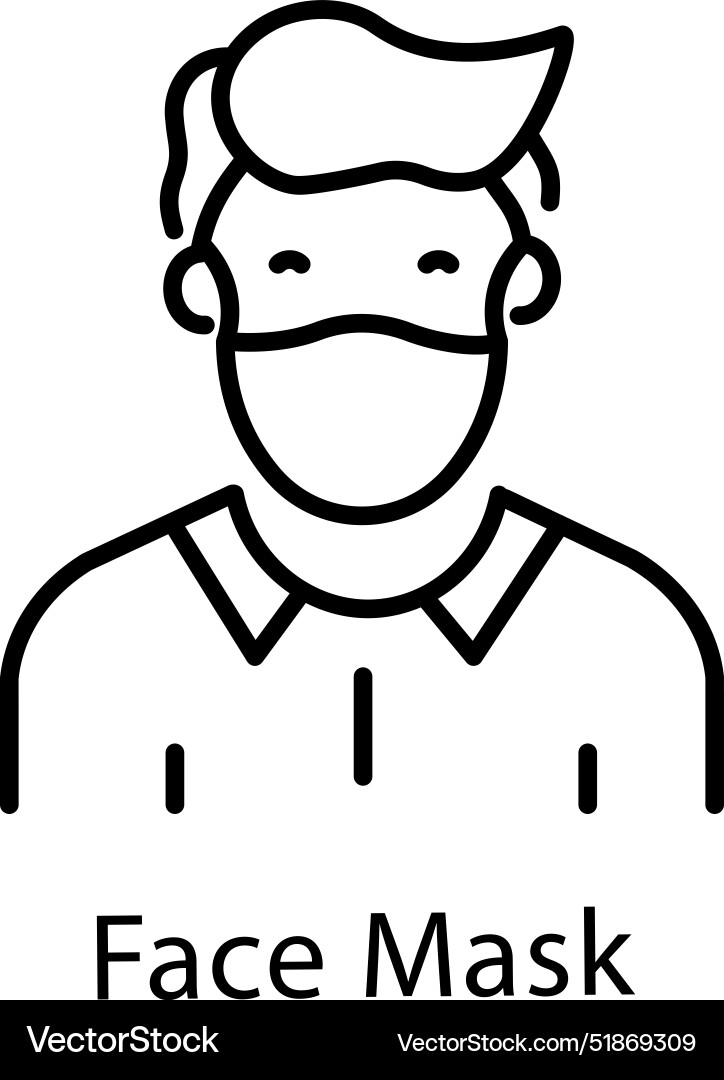 Face mask Royalty Free Vector Image - VectorStock