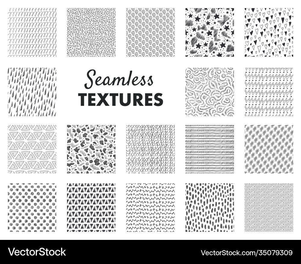 Hand drawn pattern abstract seamless texture Vector Image
