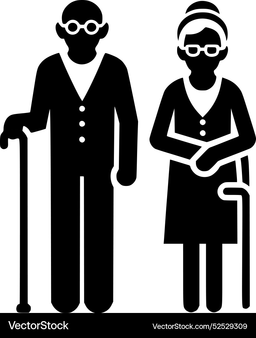 Priority seat for old man or elder passenger sign Vector Image