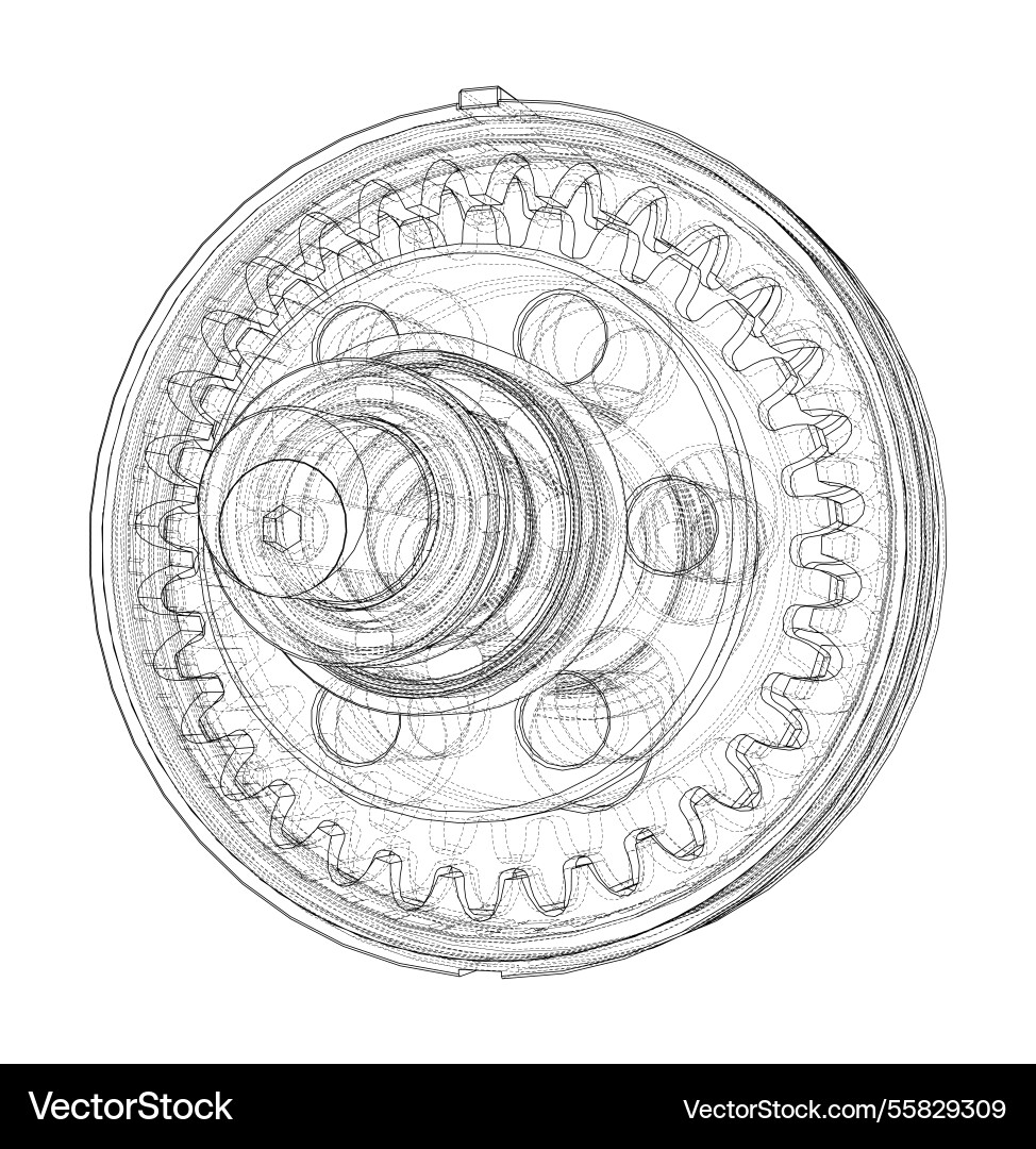 Wave reducer 3d render Royalty Free Vector Image