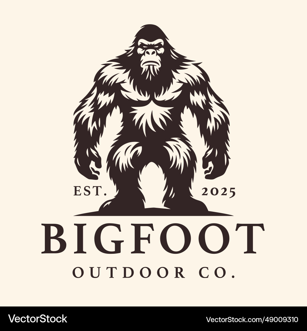 Bigfoot Logo Emblem Lizenzfreies Vektorbild - VectorStock