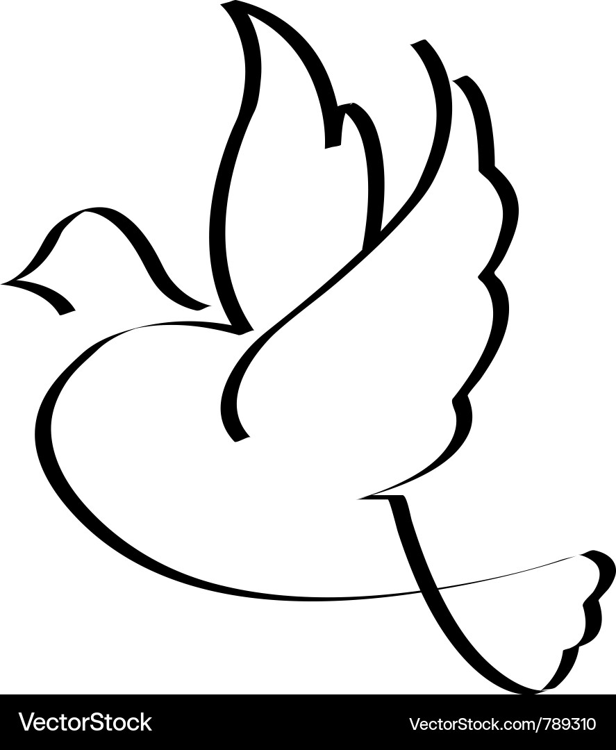 Bird symbol isolated Royalty Free Vector Image