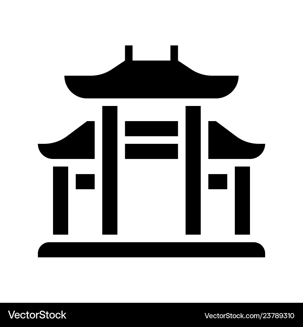Chinese architectural arch lunar new Royalty Free Vector
