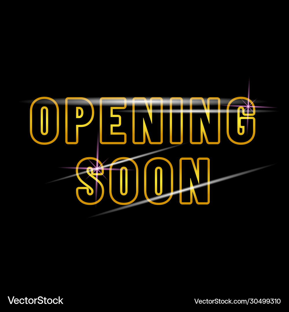 Elegant Opening Soon Poster Royalty Free Vector Image