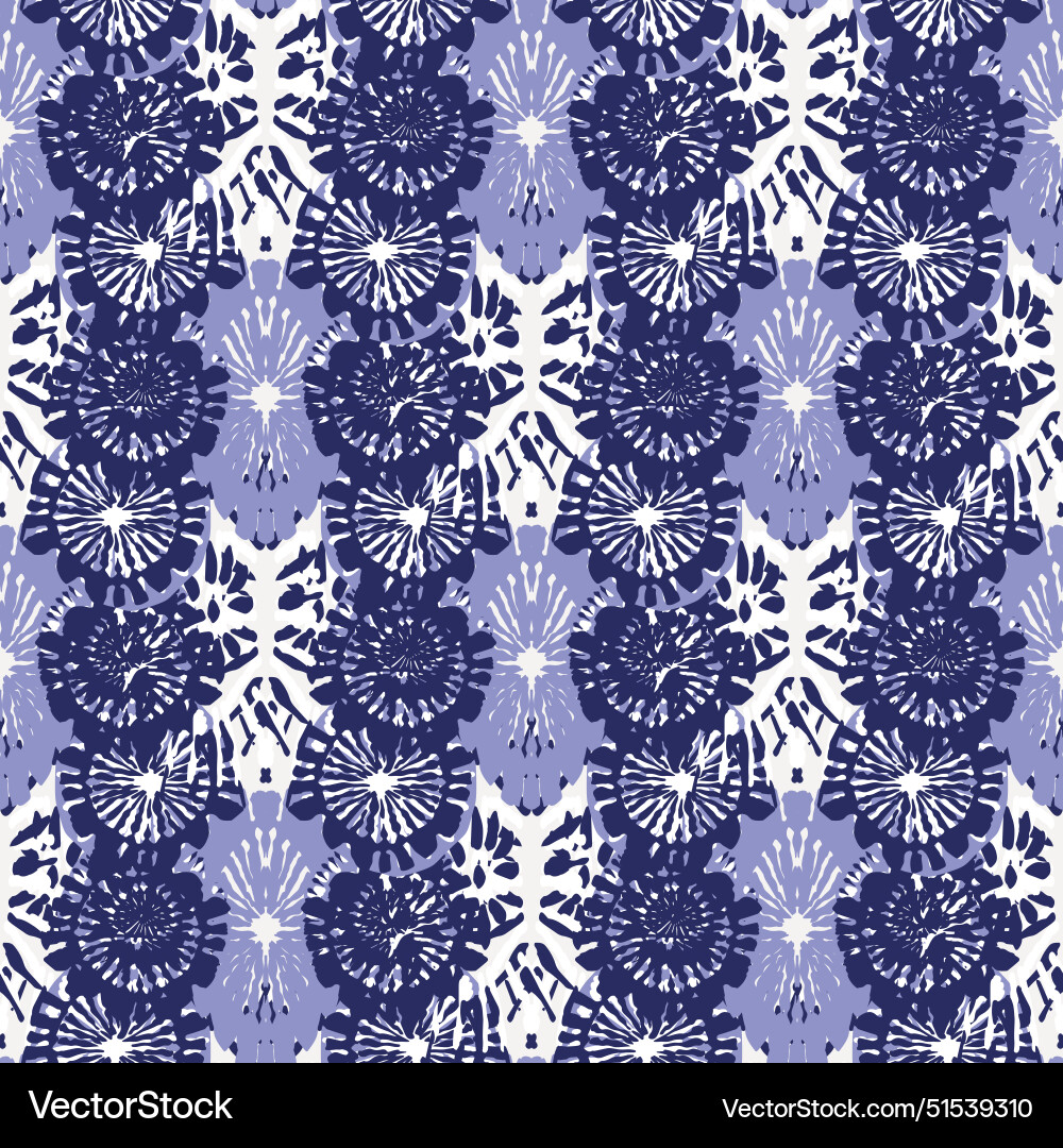Indigo blue stitch effect abstract seamless Vector Image