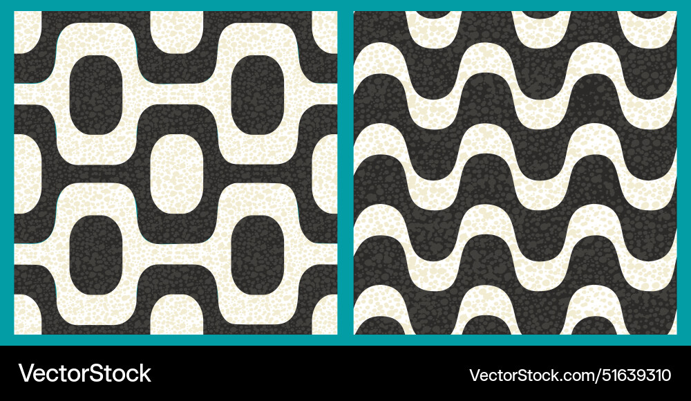Ipanema sidewalk collection of seamless patterns Vector Image