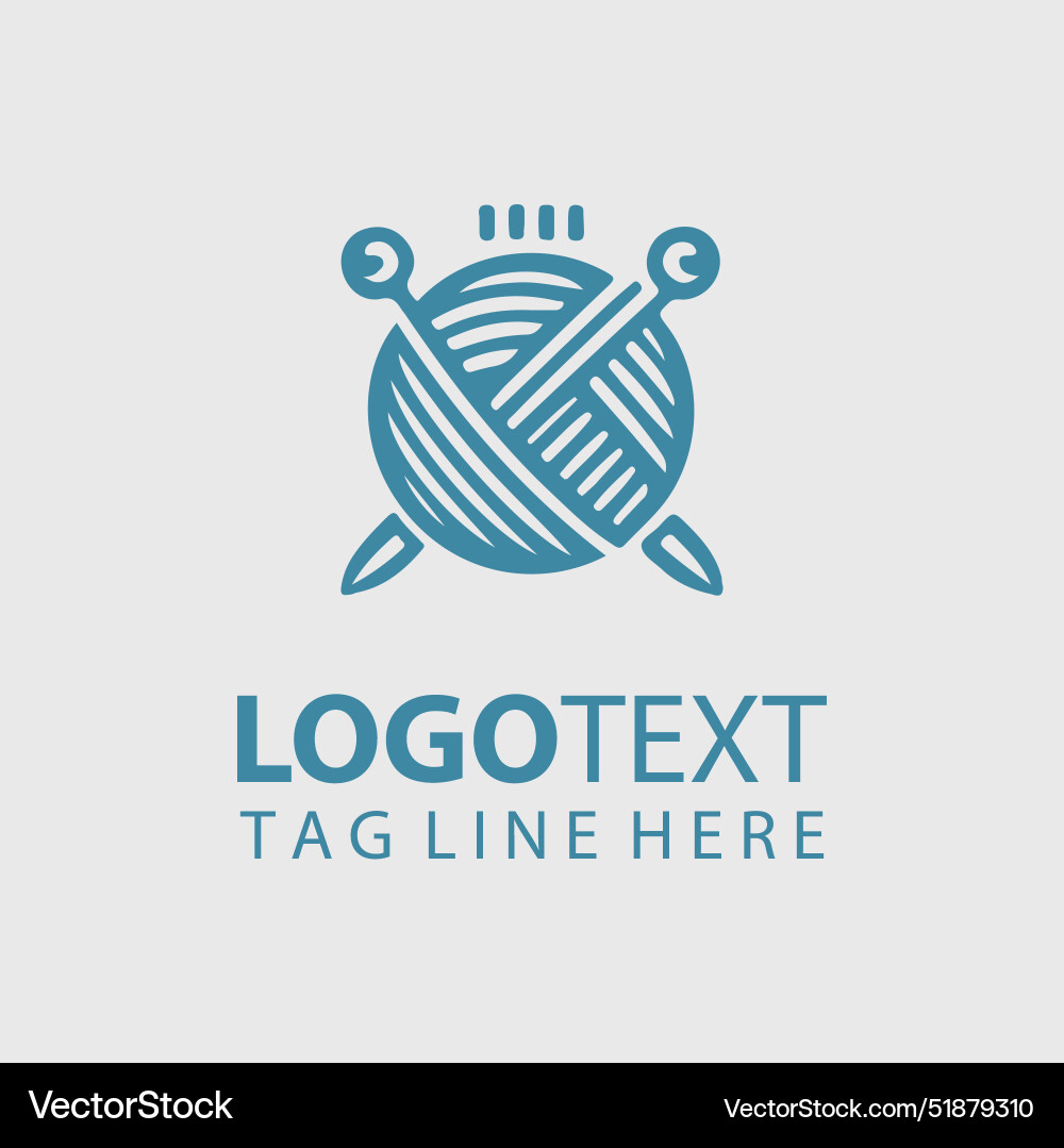 Knitting logo Royalty Free Vector Image - VectorStock