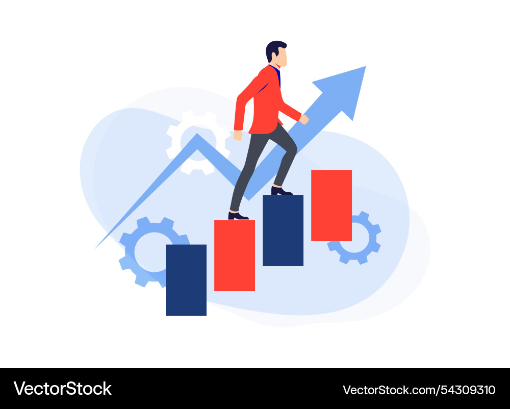 Personal growth and financial success Royalty Free Vector