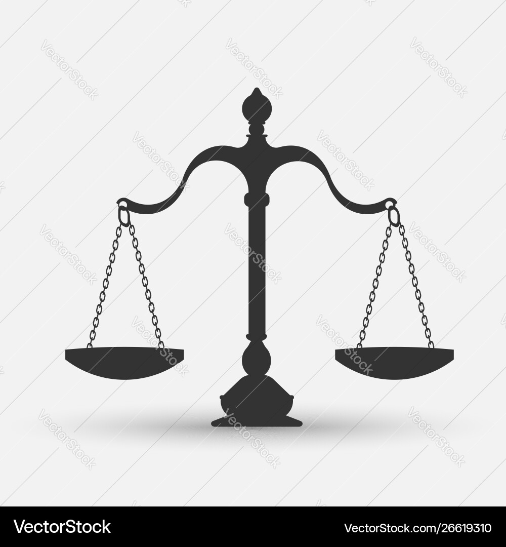 Scales justice Royalty Free Vector Image - VectorStock