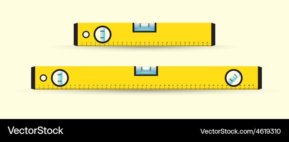 Yellow water levels Royalty Free Vector Image - VectorStock