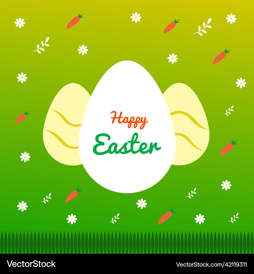 Banner design of happy easter Royalty Free Vector Image