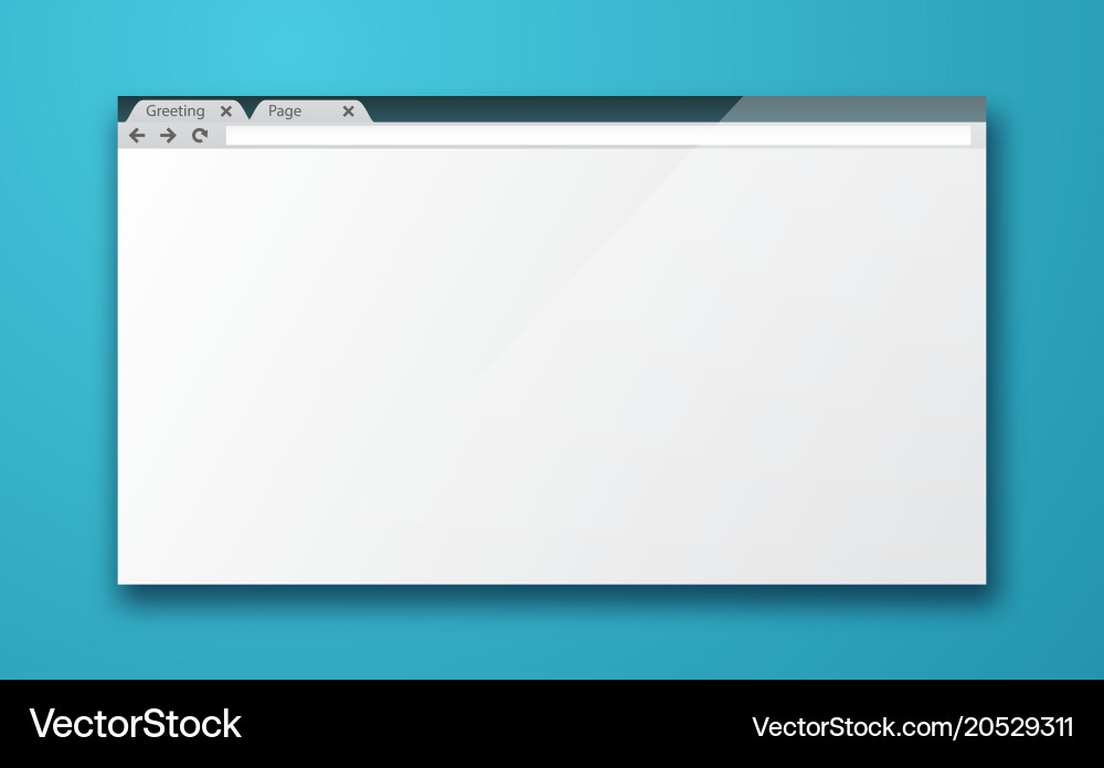 Blank browser window Royalty Free Vector Image