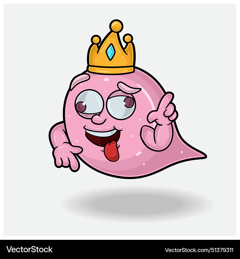 Bubble gum mascot cartoon with crazy expression Vector Image